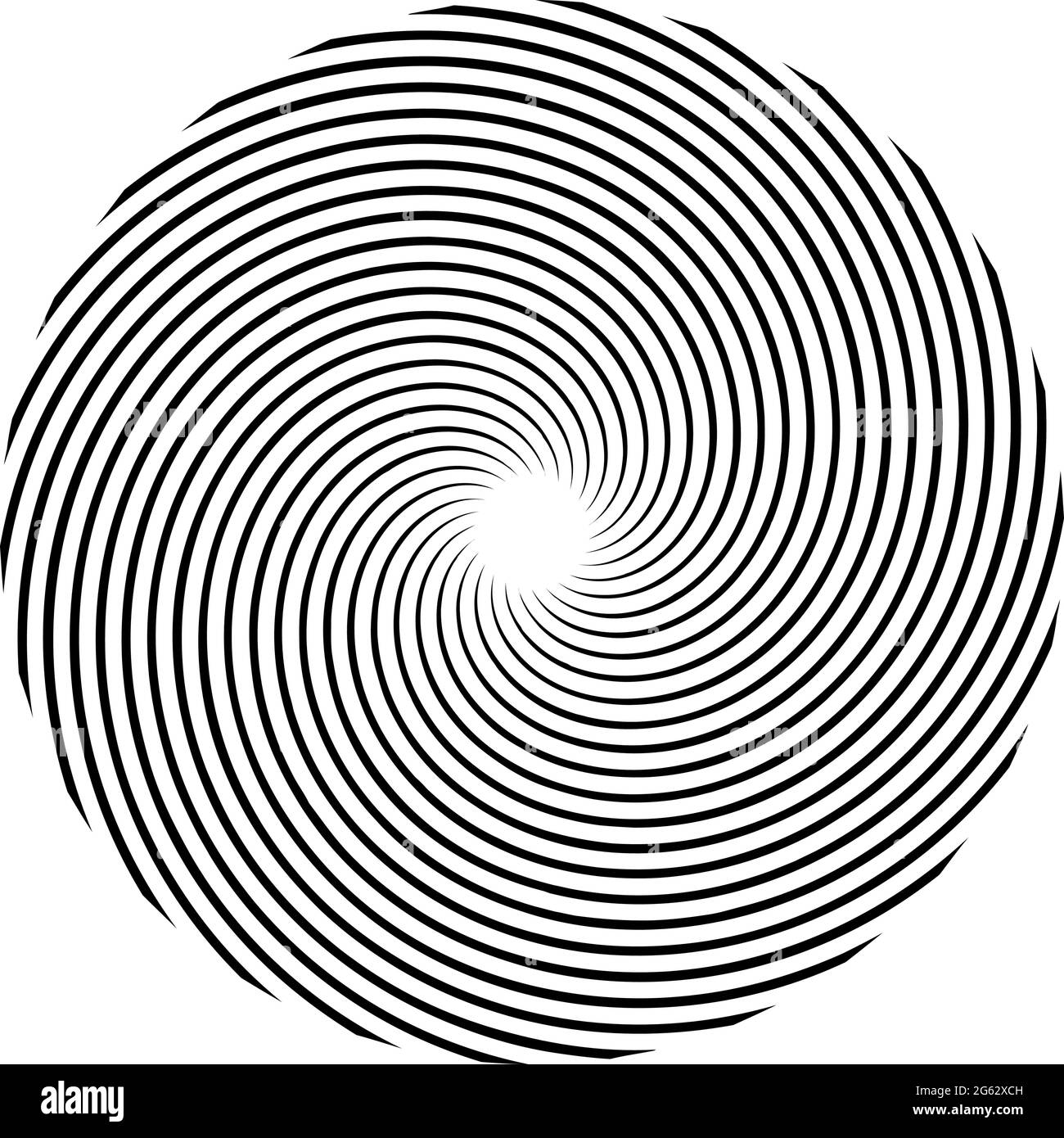 Abstract spiral, swirl, twirl design element. Curlicue, rotating shape ...