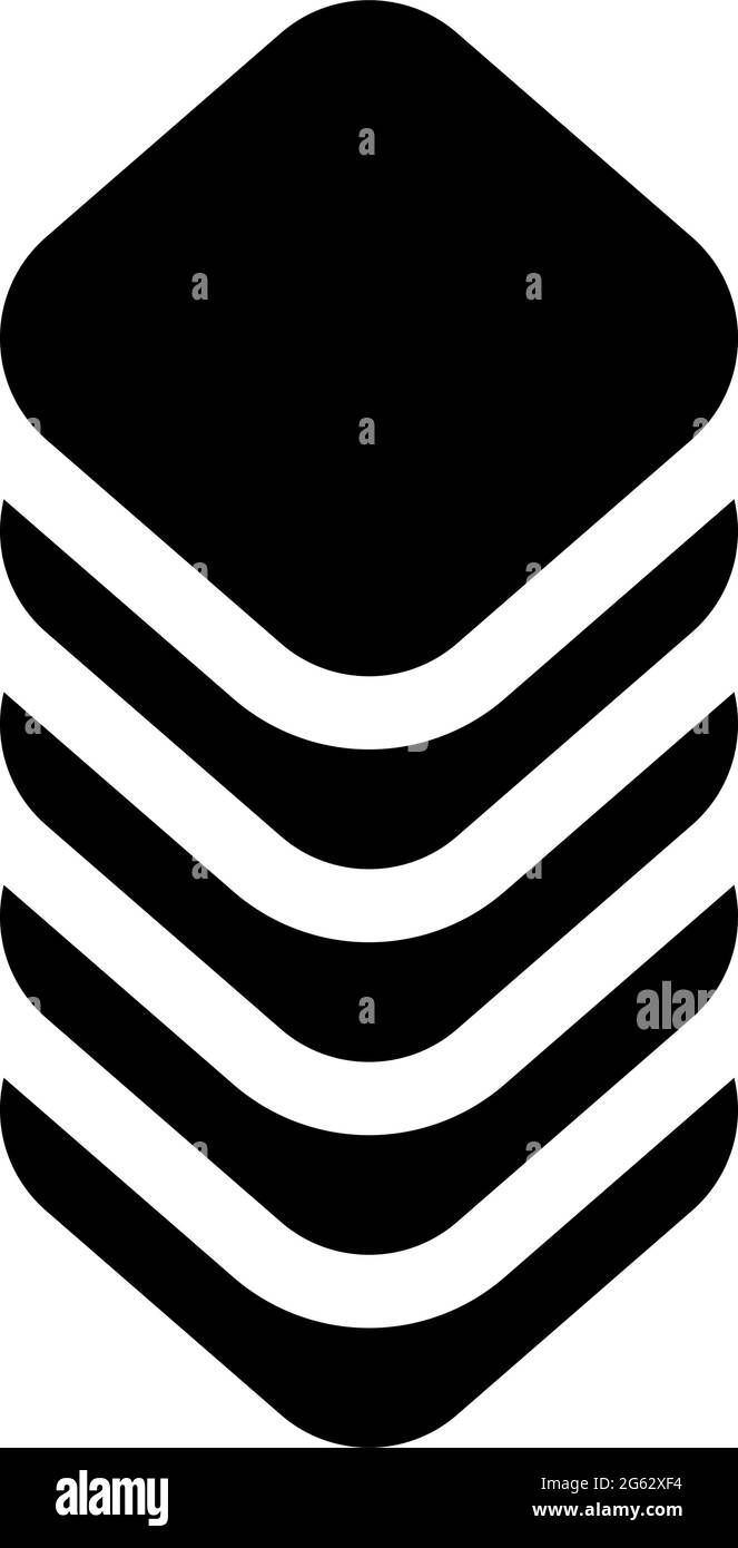 Stack, tier, layers tower icon, symbol. Multitier icon – stock vector ...