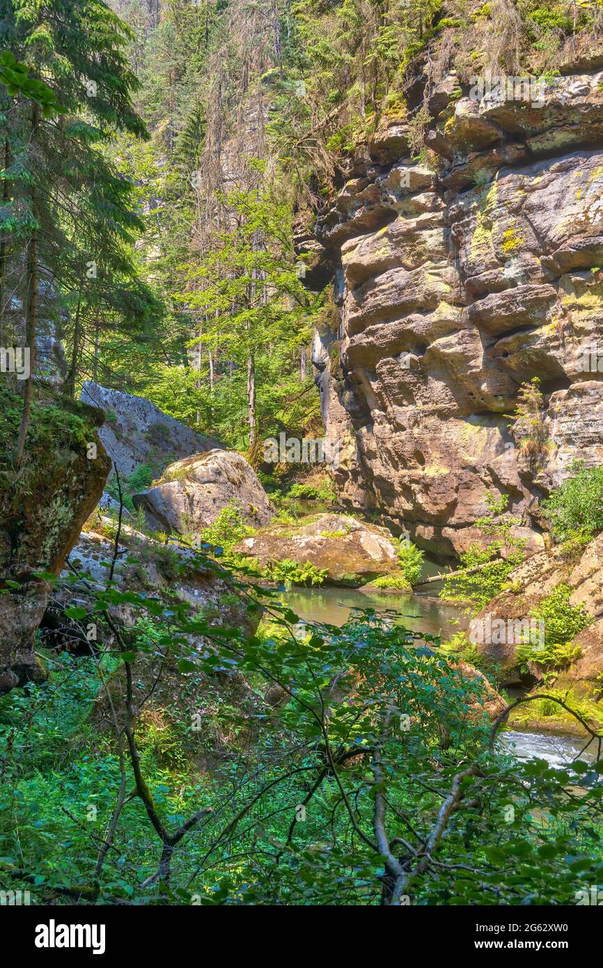 Elbsandsteingebirge Edmundsklamm Hrensko Stock Photo - Alamy