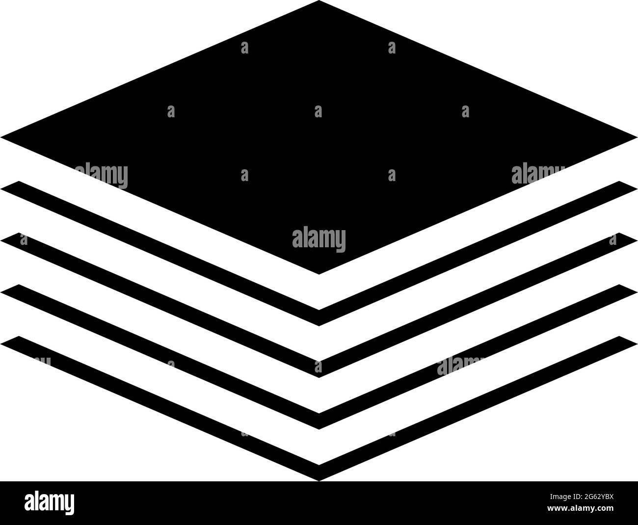 Stack, tier, layers tower icon, symbol. Multitier icon – stock vector ...