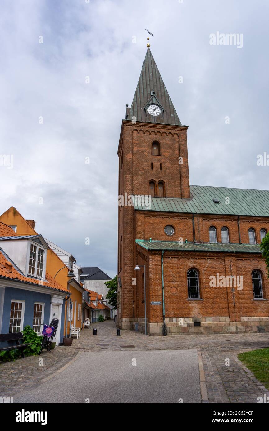 "Aalborg, Denmark - 7 June, 2021: neighborhood street in historic ...