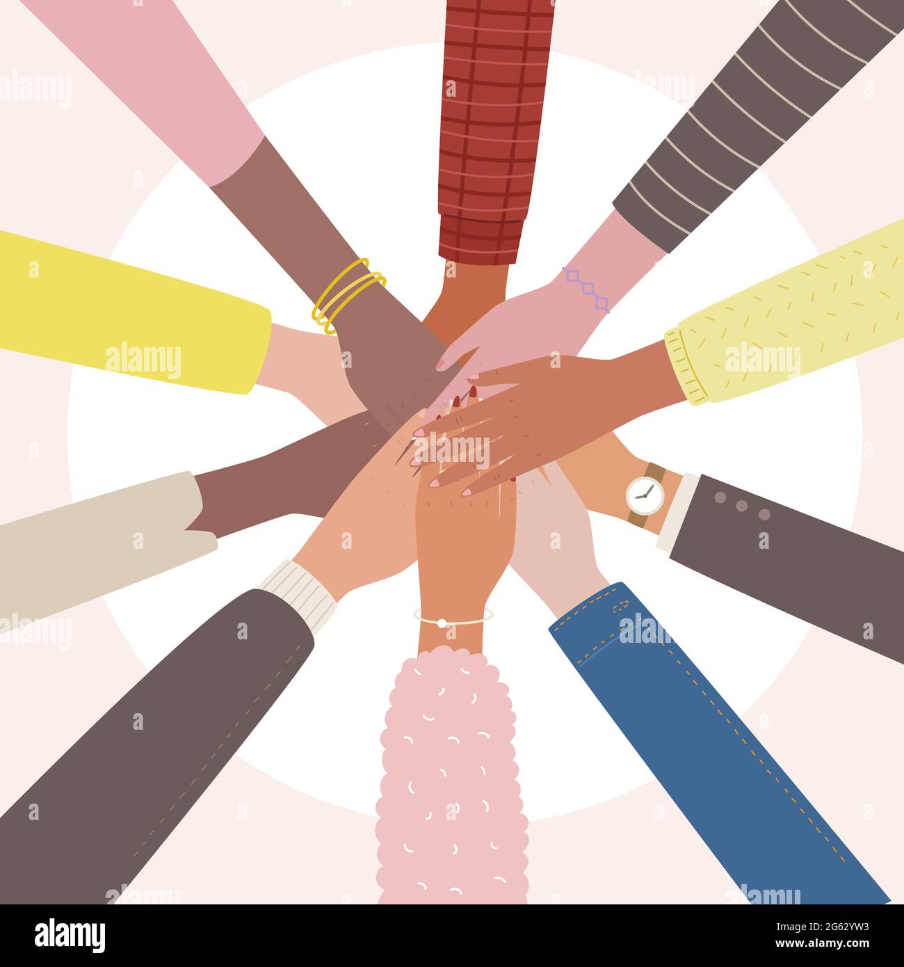 People hands together Stock Vector Image & Art - Alamy