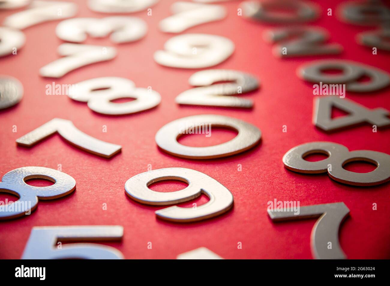 Mathematics background made with solid numbers on a board. Isolated on ...