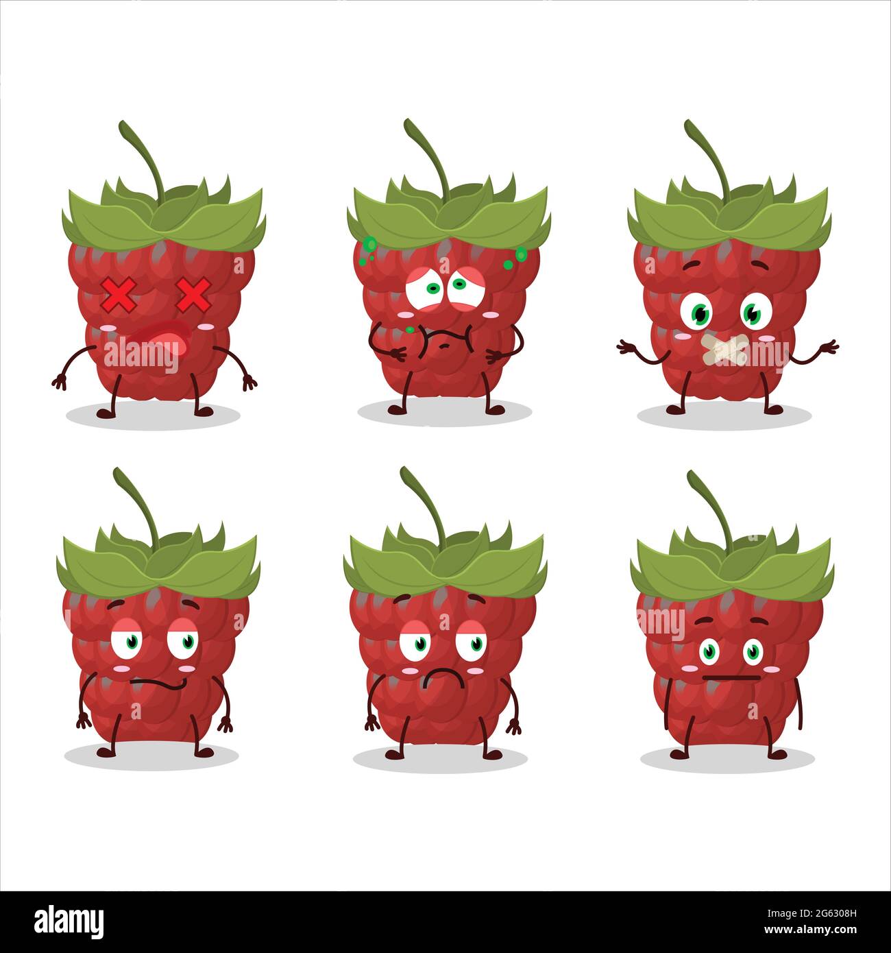 Raspberry cartoon in character with nope expression. Vector ...
