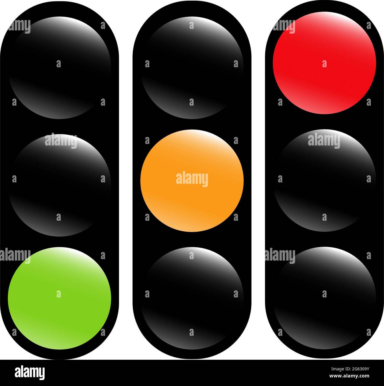 Traffic light, traffic lamp, semaphore illustration, icon – stock ...