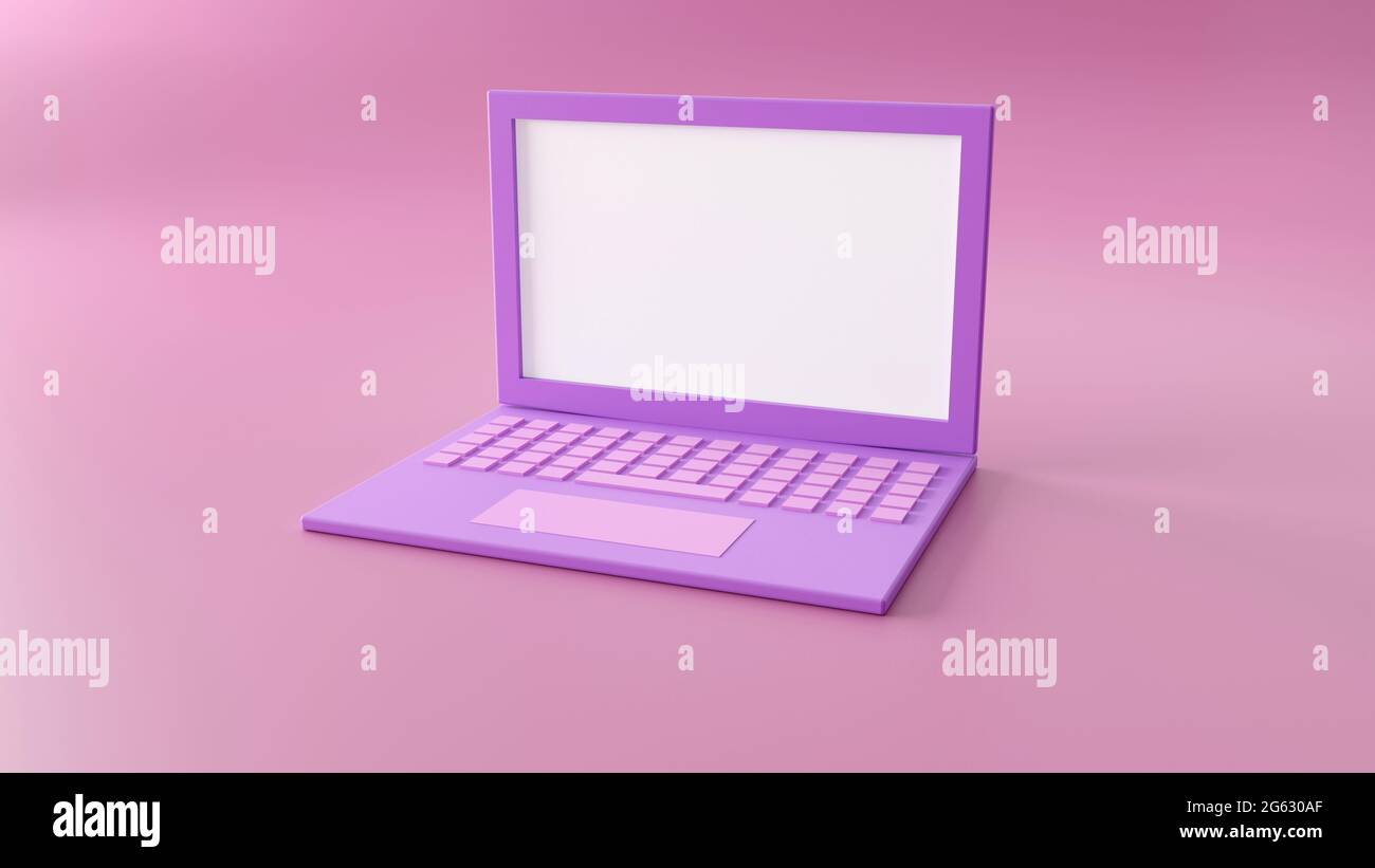 Laptop mockup background in modern minimal style. Notebook 3d ...