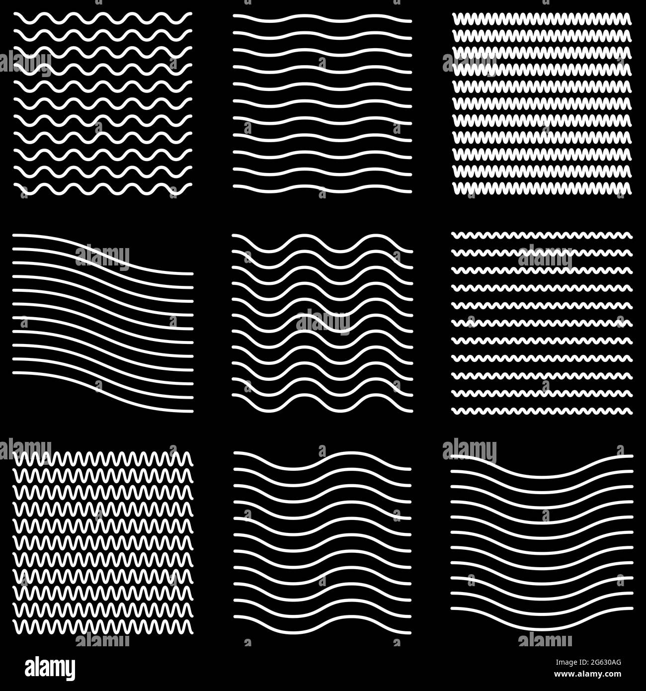 seamlessly repeatable wavy waving undulate billowy lines stripes ...
