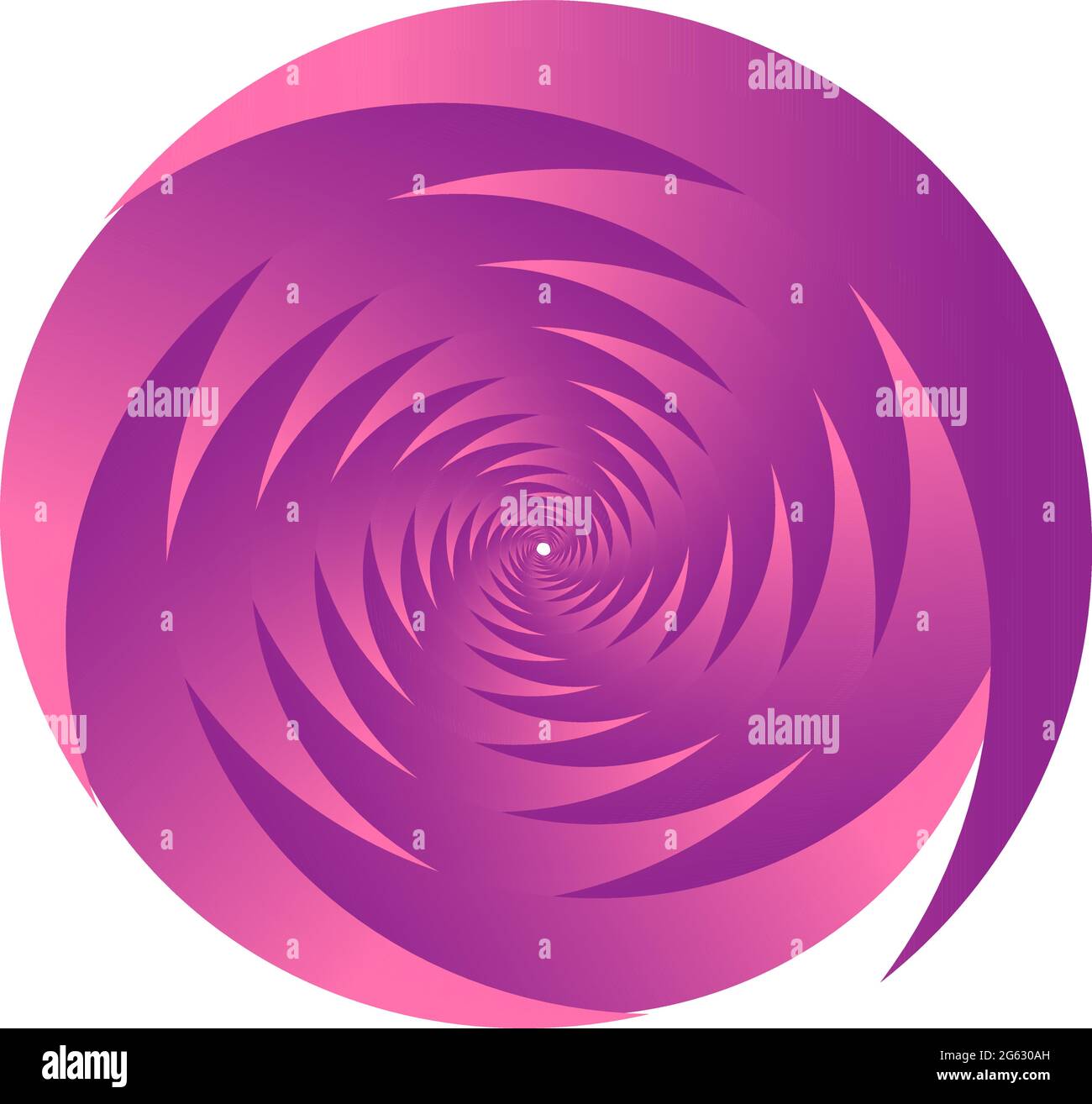 Abstract spiral, swirl, twirl design element. Curlicue, rotating shape ...