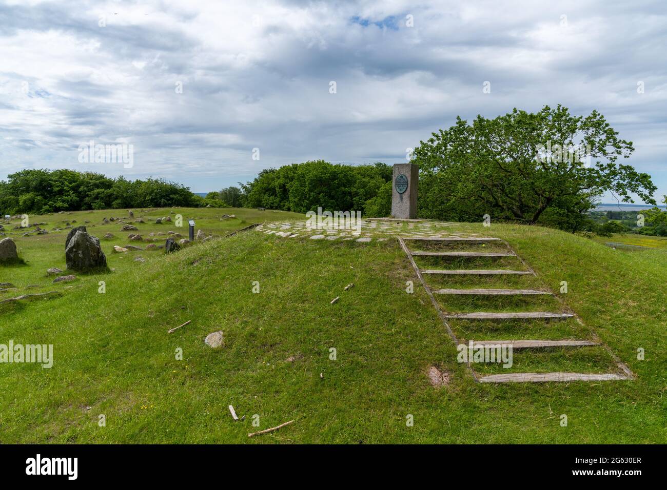 Aalborg, Denmark - 7 June, 2021:view of the memorial and grounds of the ...