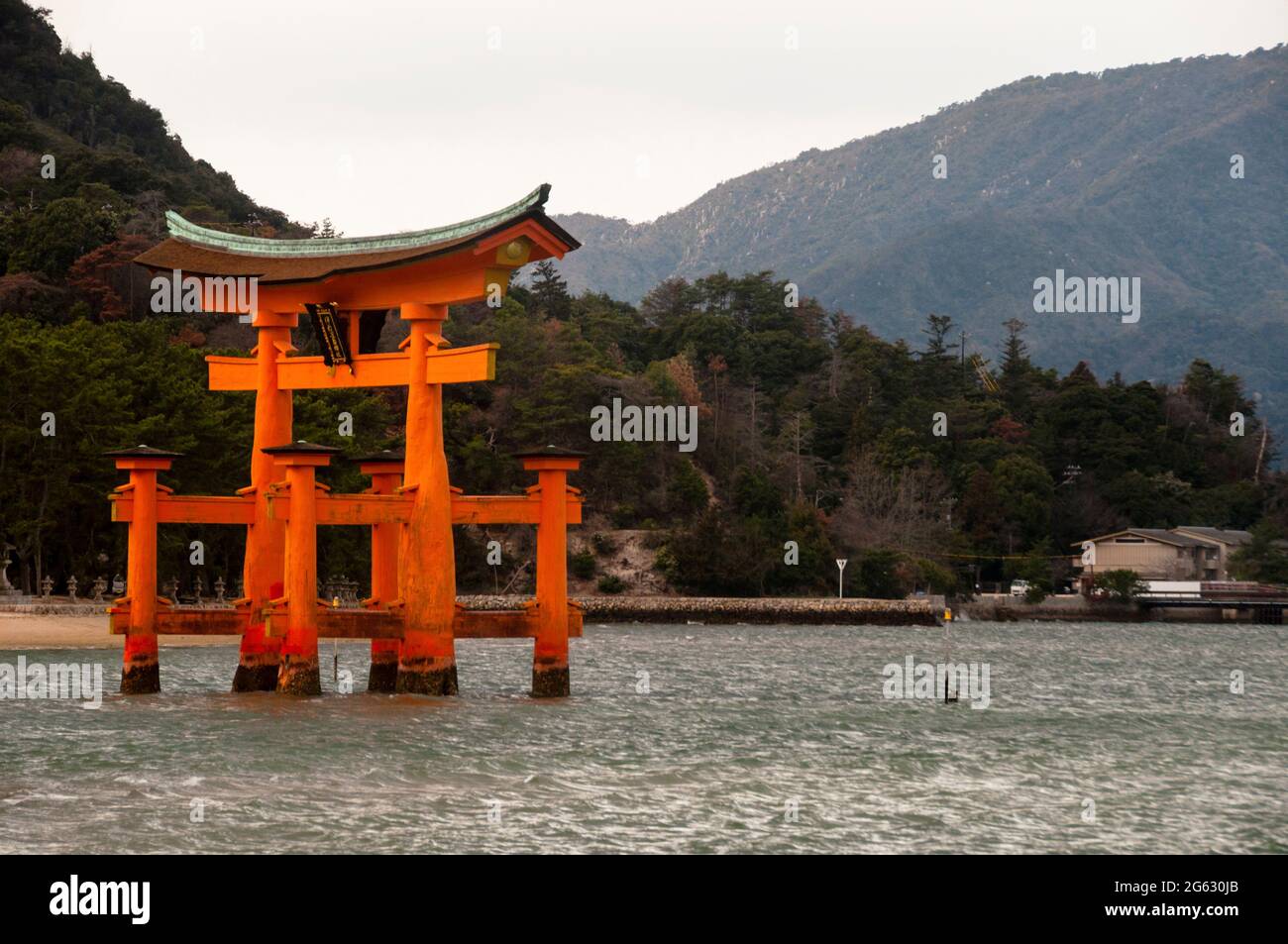 The Great Torii Japanese floating gate on the Island of Miyajima on the ...