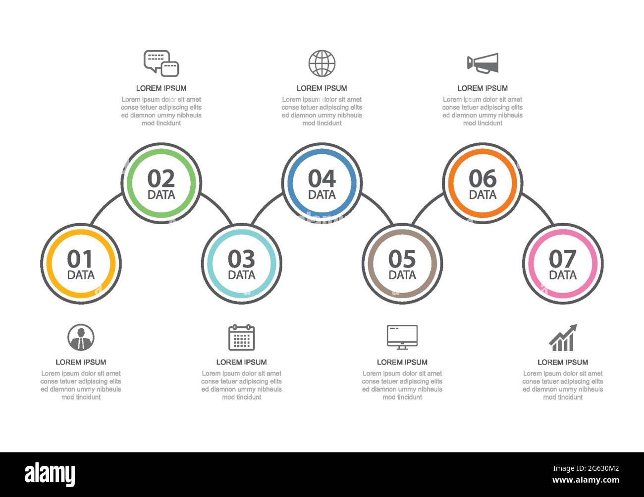 7 step infographics hi-res stock photography and images - Alamy