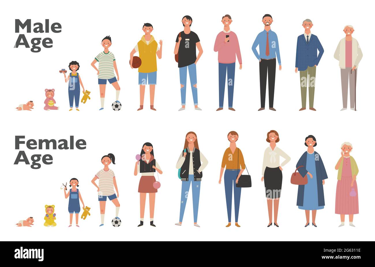 People age steps Stock Vector Image & Art - Alamy