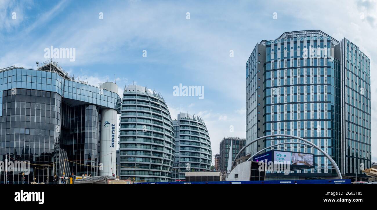 London- July 2021: East London Tech City, aka Silicon Roundabout. A ...