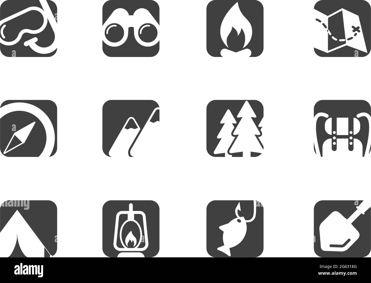 Active recreation and camping icon set Stock Vector Image & Art - Alamy