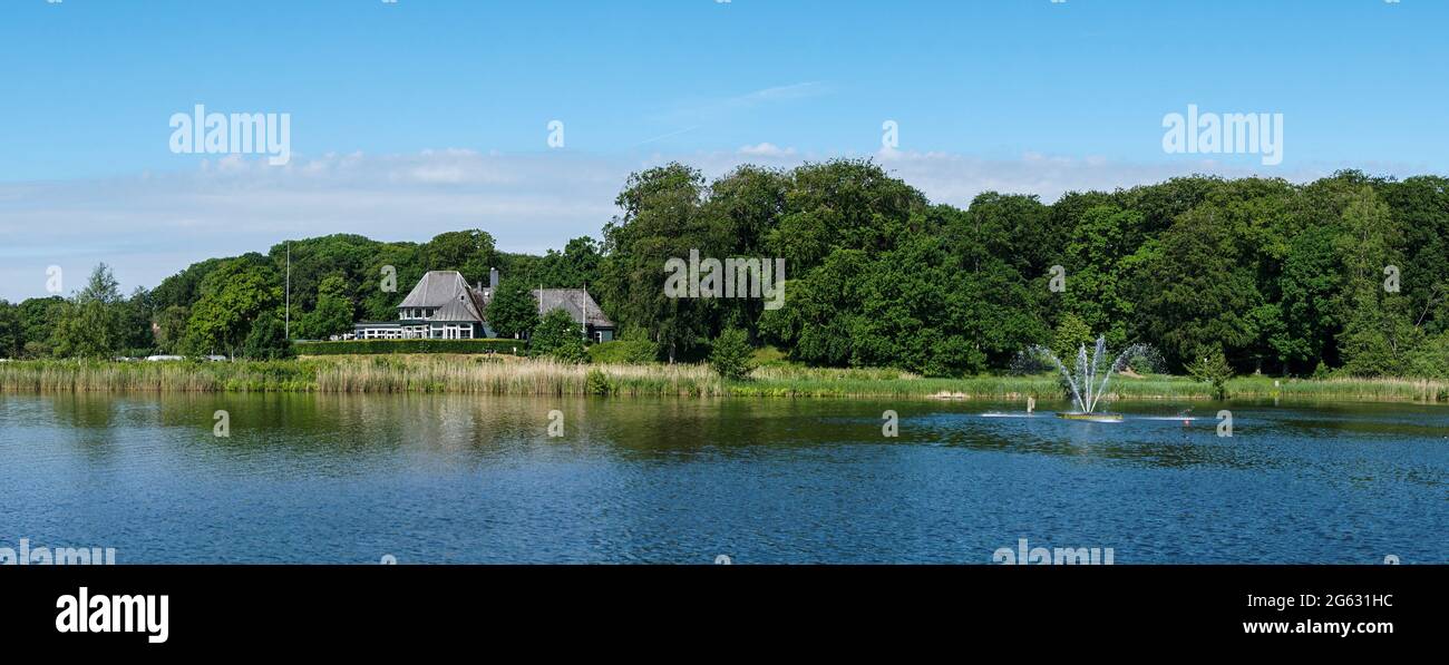 Maribo, Denmark - 11 June, 2021: view of the picturesque campground and ...