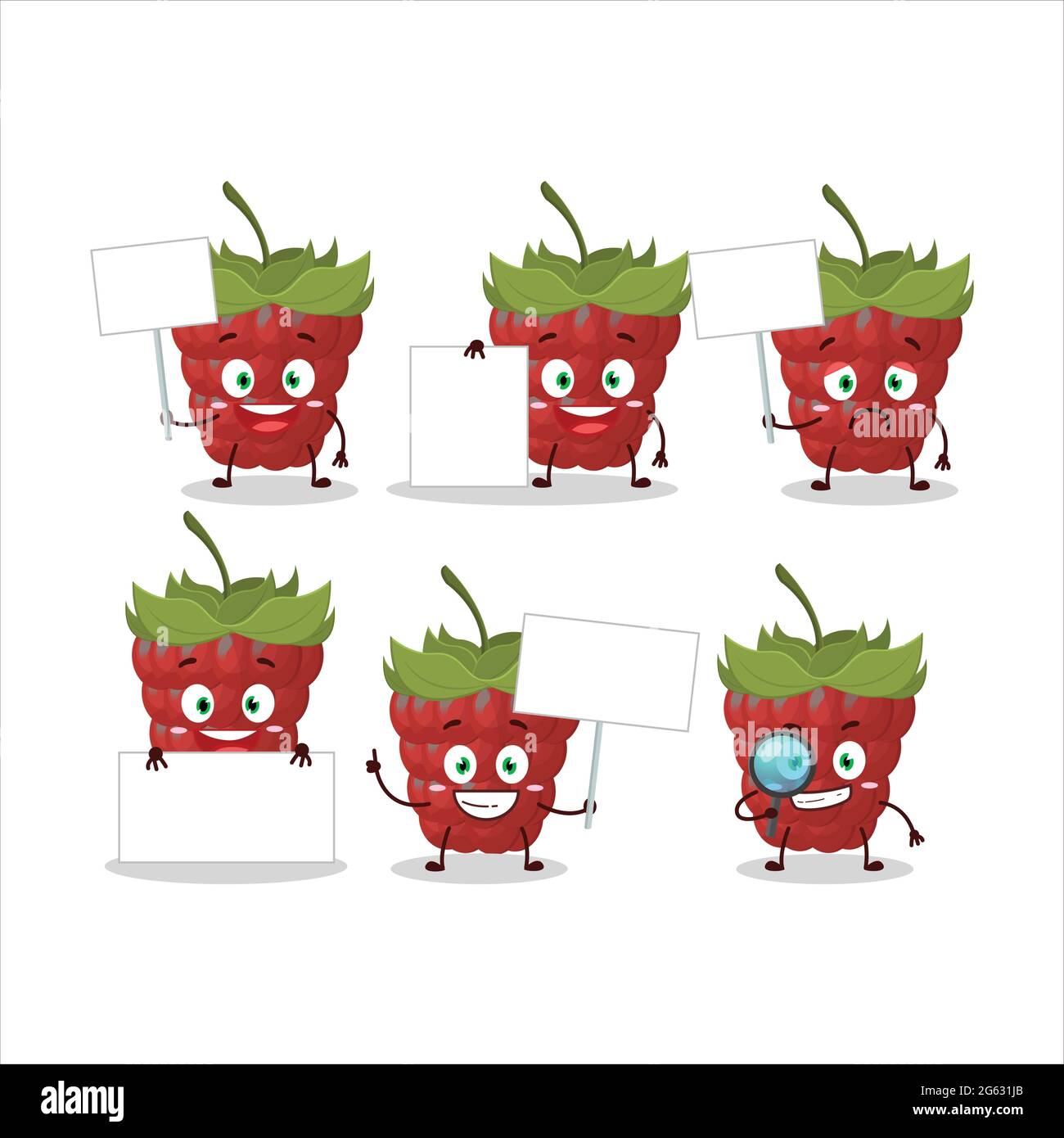 Raspberry cartoon in character bring information board. Vector ...