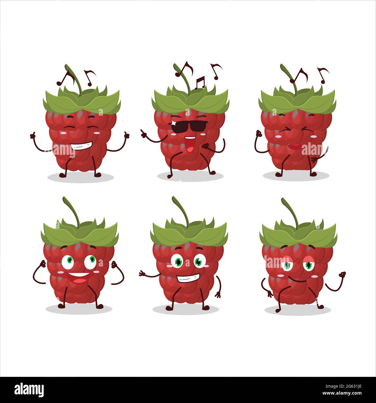 An image of raspberry dancer cartoon character enjoying the music ...