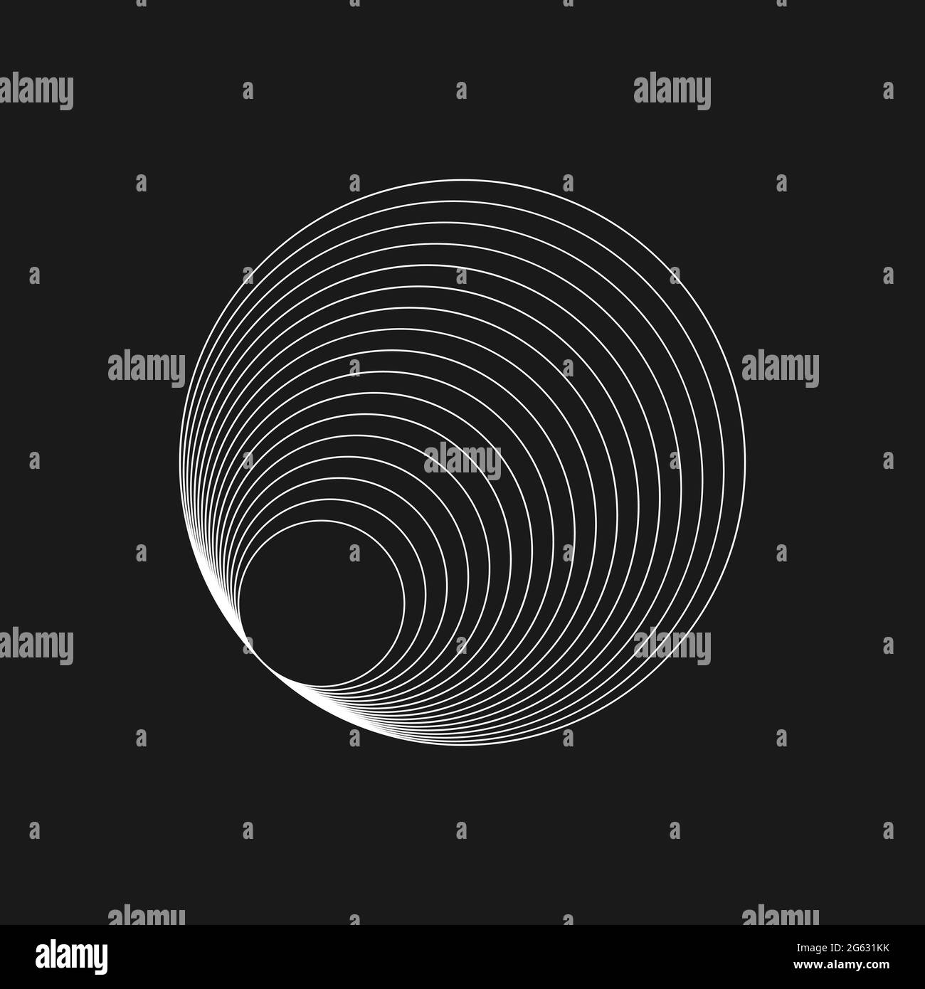 Retrofuturistic radial figure. Cyberpunk geometry of planet. Digital ...