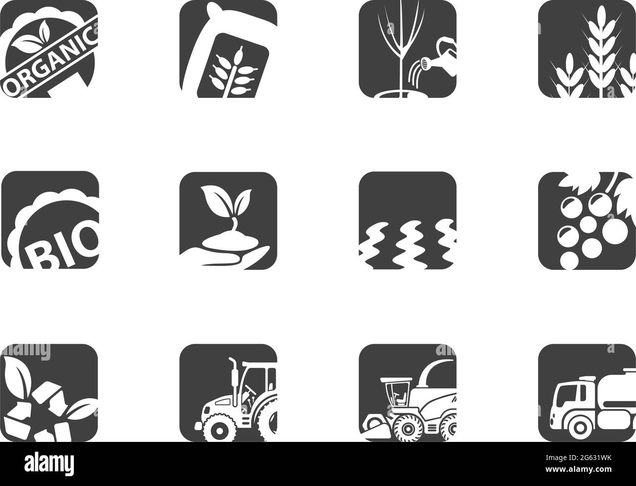 agricultural icon set Stock Vector Image & Art - Alamy