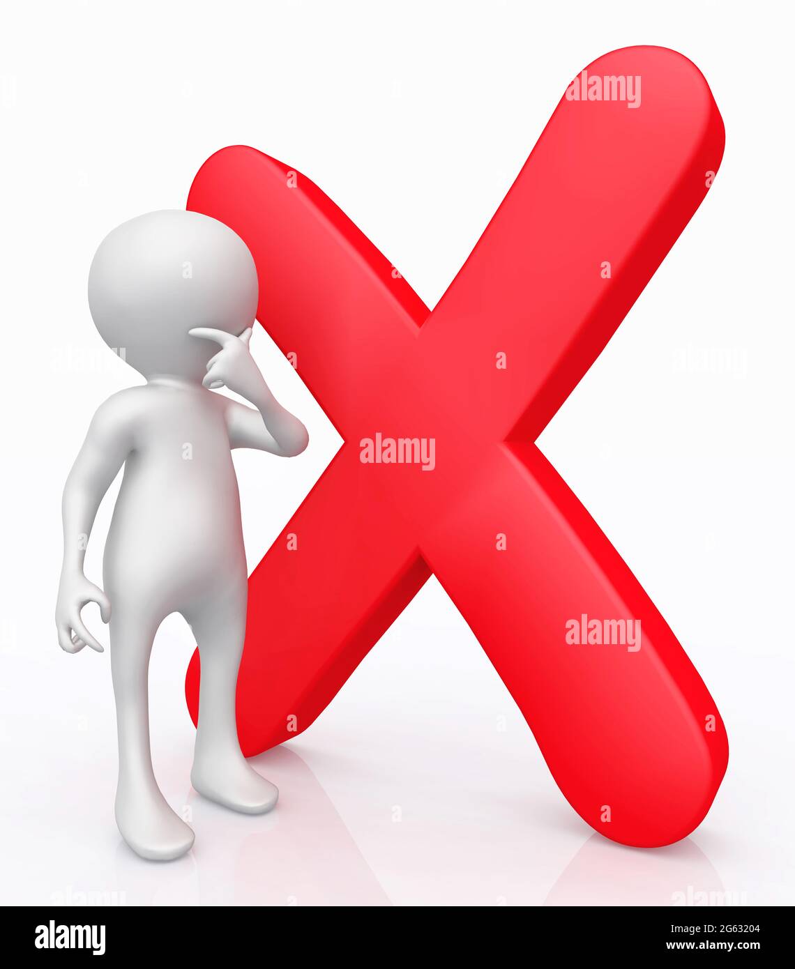 3D figure with cross sign Stock Photo - Alamy