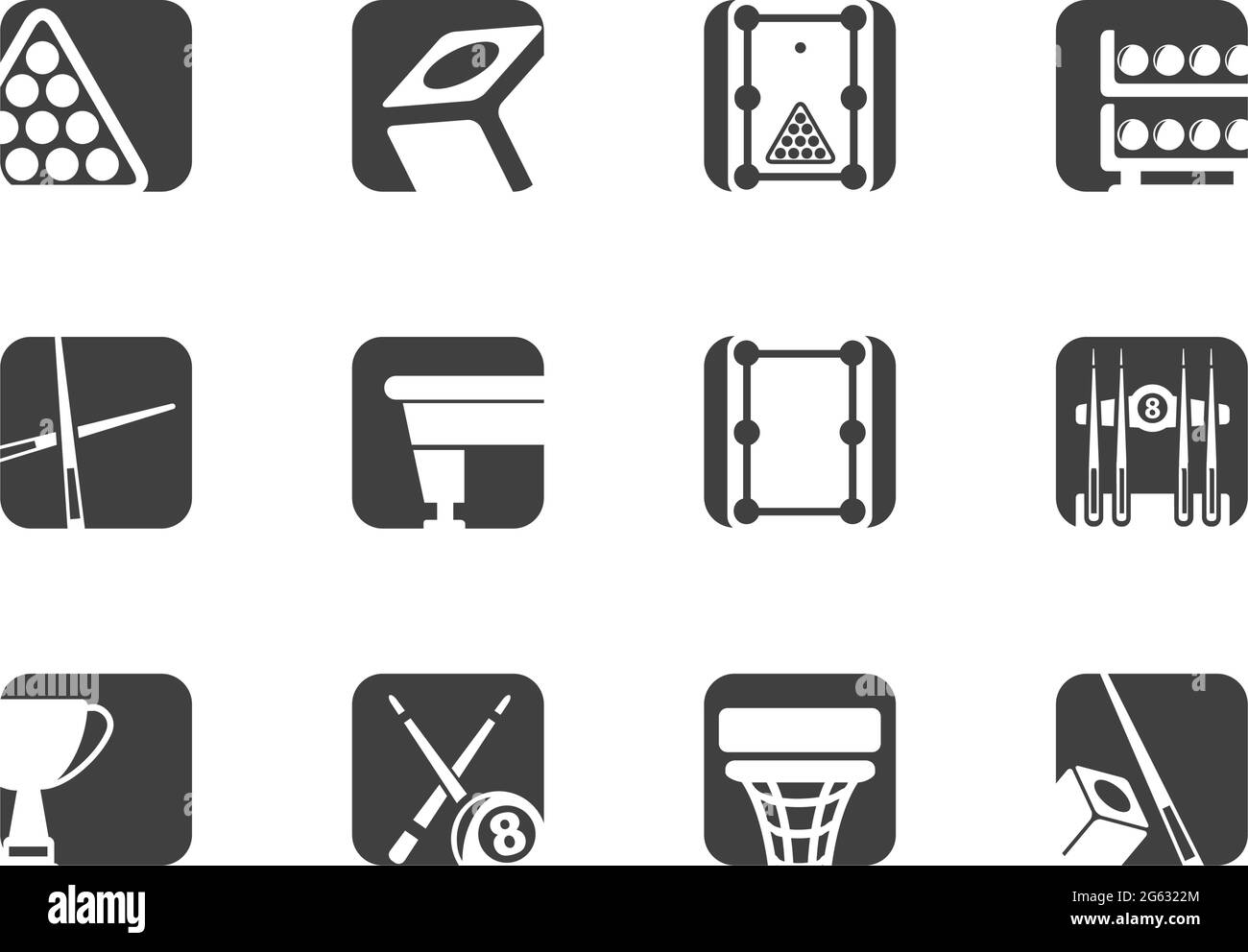 Billiards icon set Stock Vector Image & Art - Alamy