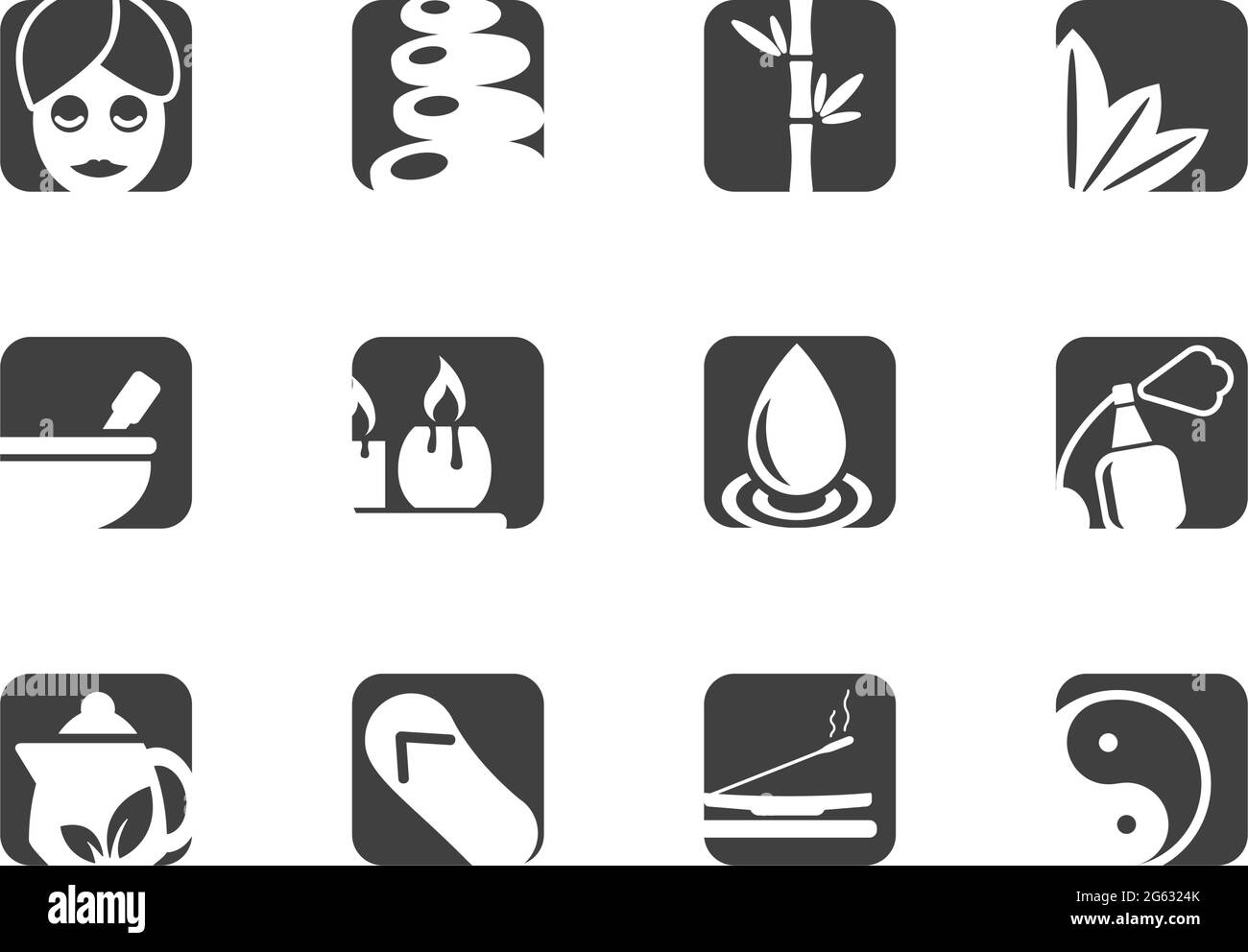 SPA icon set Stock Vector Image & Art - Alamy