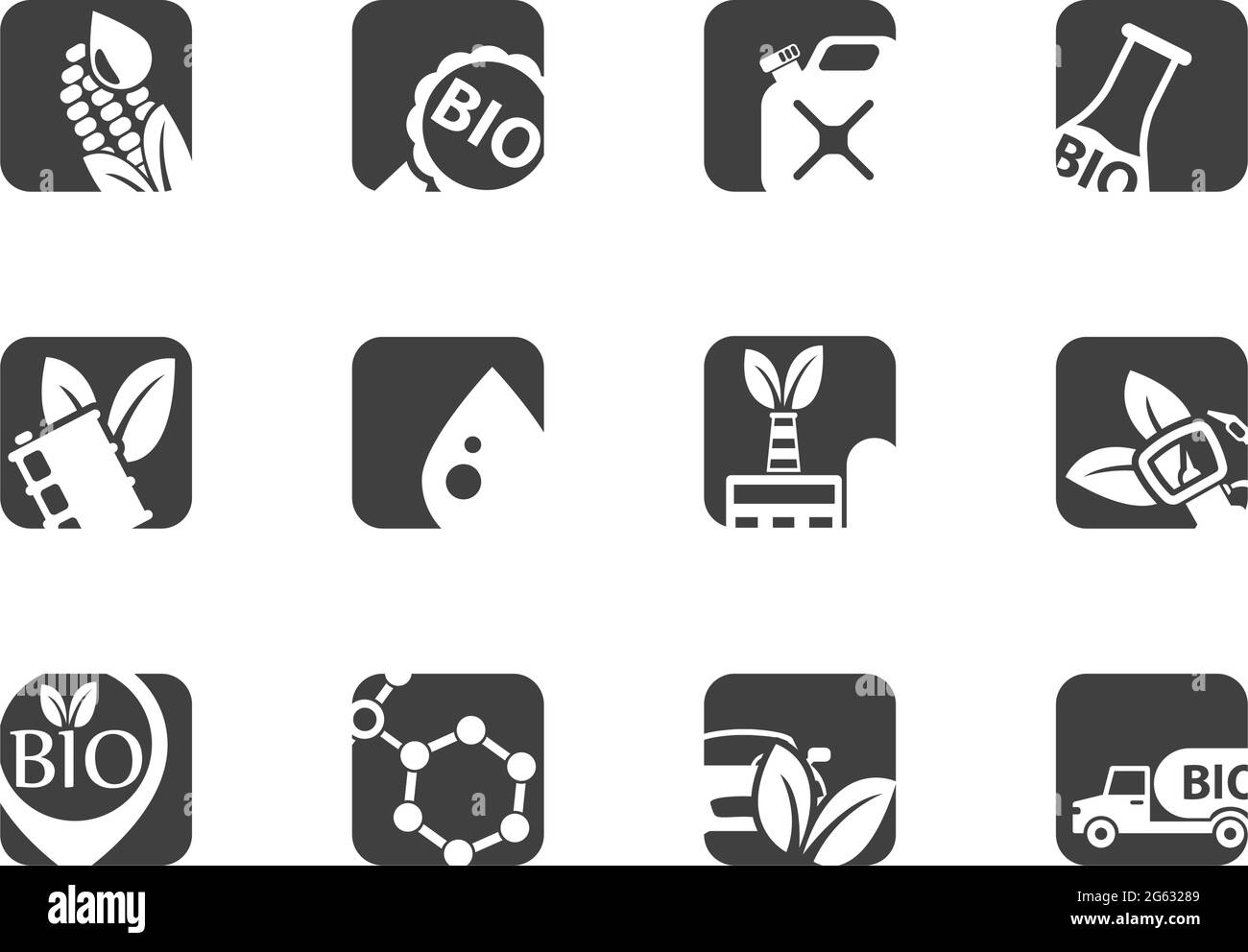 BIO fuel icon set Stock Vector Image & Art - Alamy