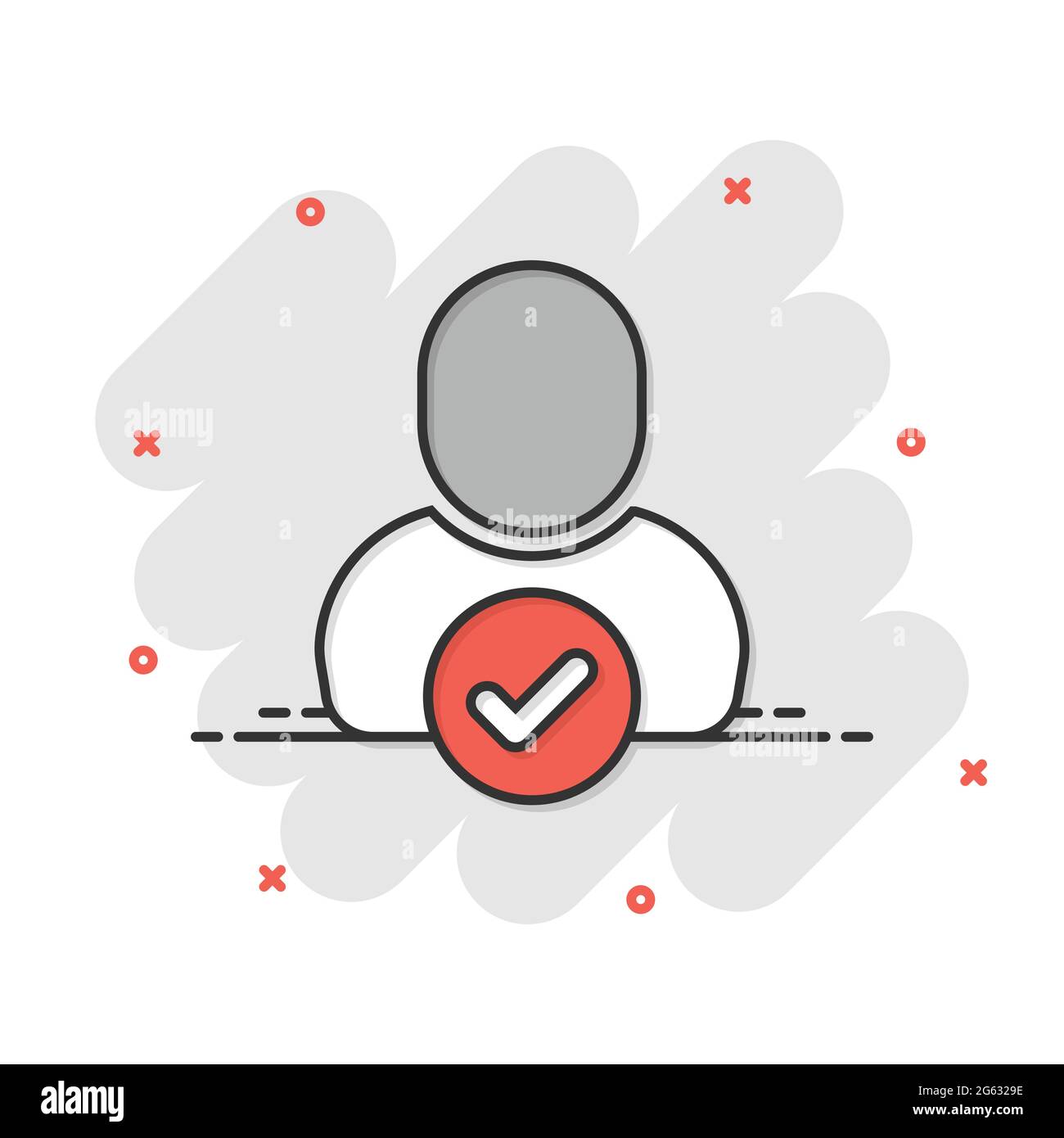 Login icon in flat style. People secure access vector illustration on ...
