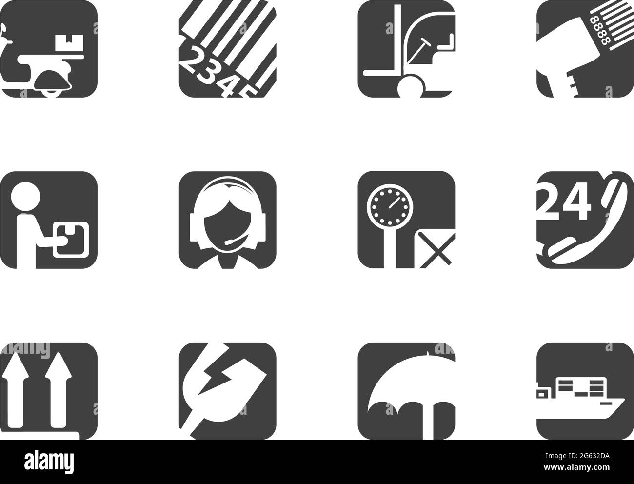 Delivery service icon set Stock Vector Image & Art - Alamy