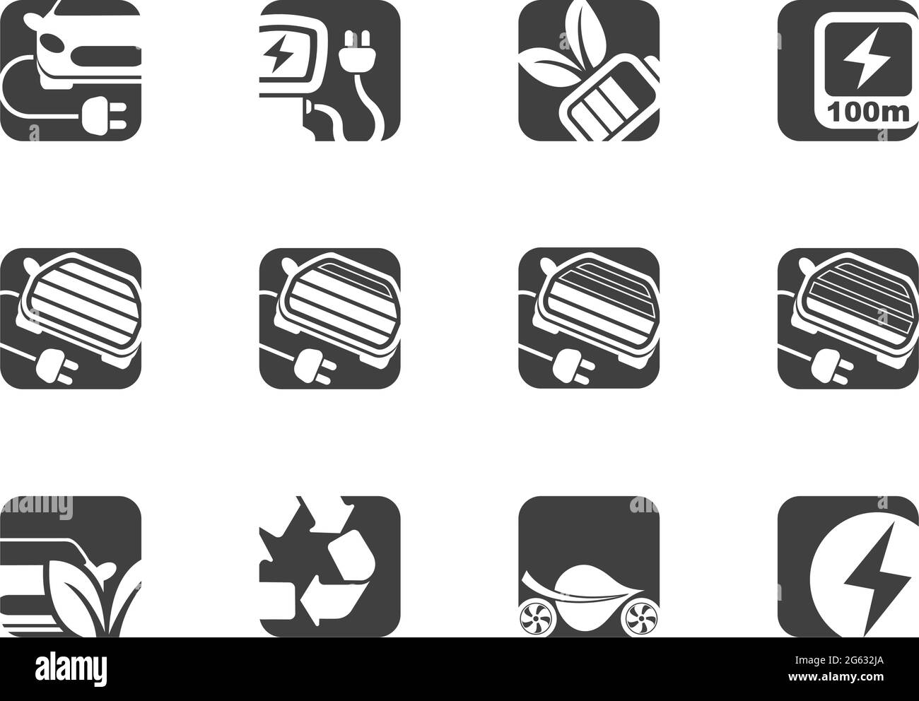 Electric car icons Stock Vector Image & Art - Alamy