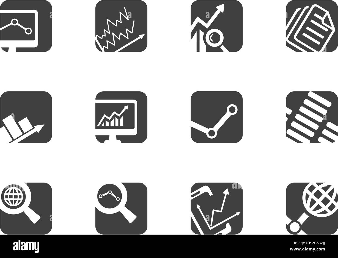 data analytics icons Stock Vector Image & Art - Alamy