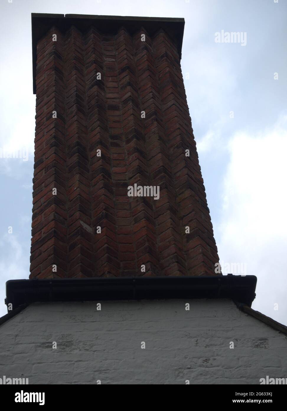 Main Chimney Stack on Gawsworth Hall, Cheshire Stock Photo - Alamy