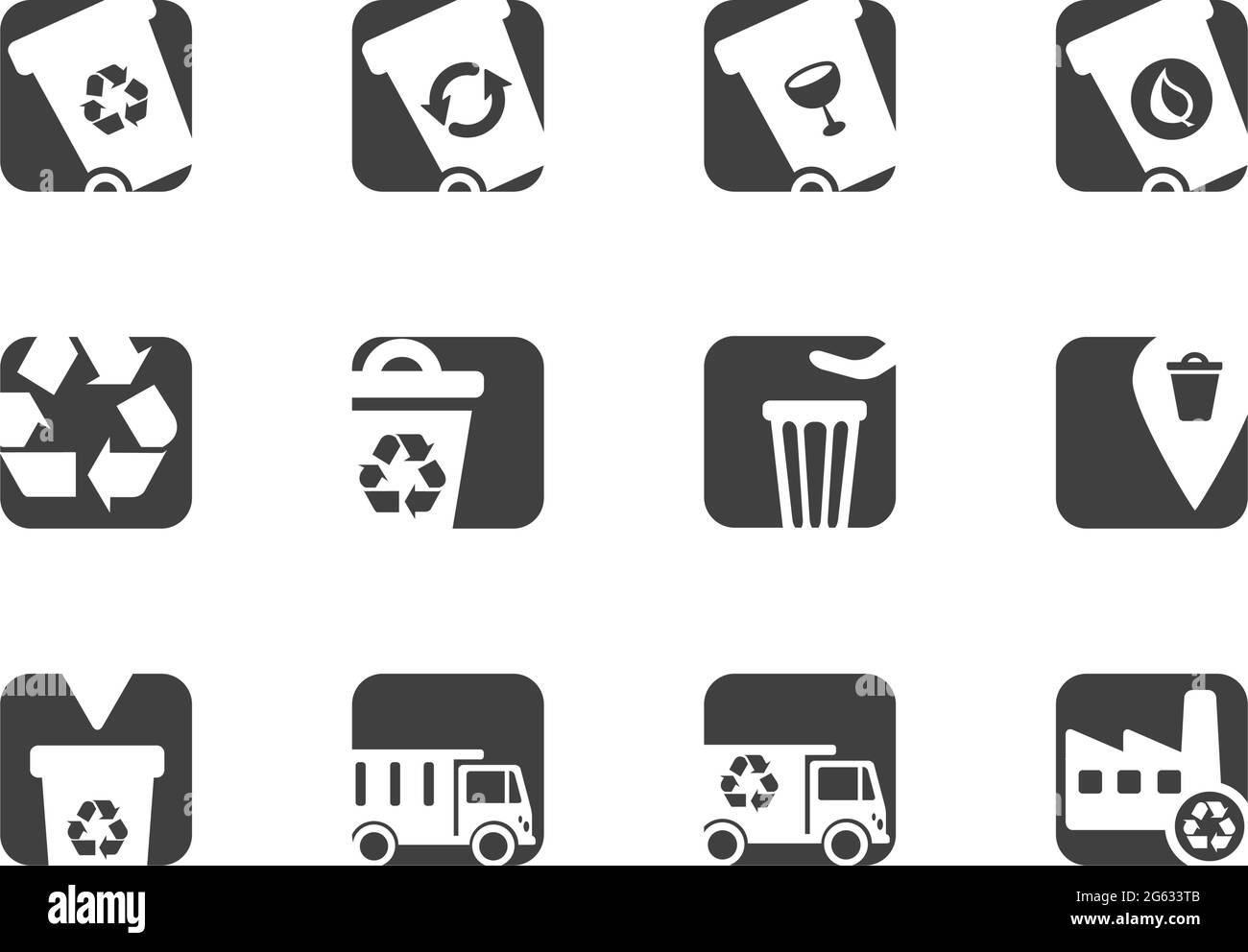 recycling icon set Stock Vector Image & Art - Alamy