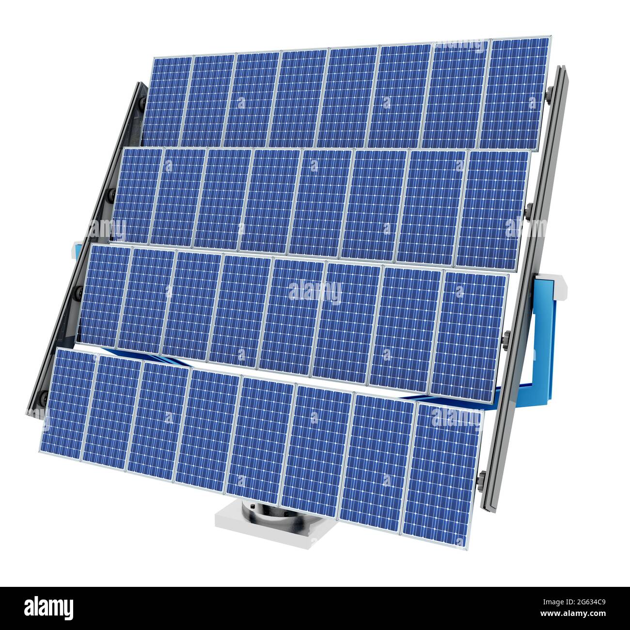 Solar panel isolated on white background Stock Photo - Alamy