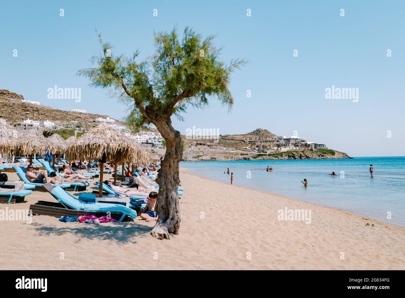 Mykonos super paradise beach hi-res stock photography and images - Alamy