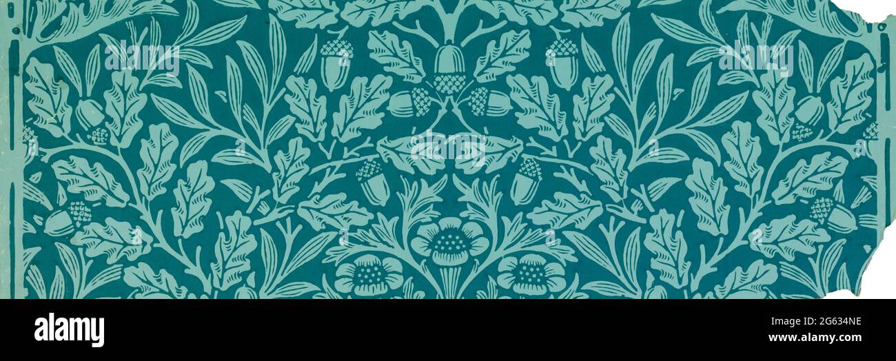 William Morris, Acorn, wallpaper pattern, 1880 Stock Photo - Alamy
