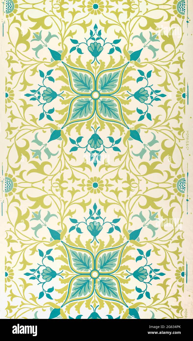 William Morris, Net Ceiling, wallpaper pattern, 1873 Stock Photo - Alamy