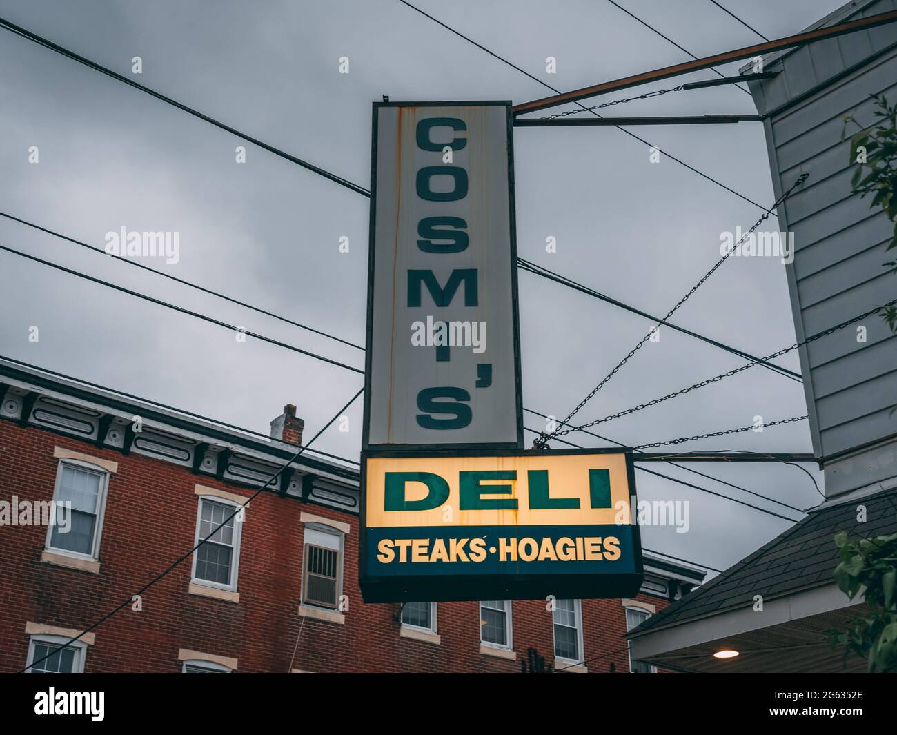 Cosmis Deli sign, in Philadelphia, Pennsylvania Stock Photo - Alamy
