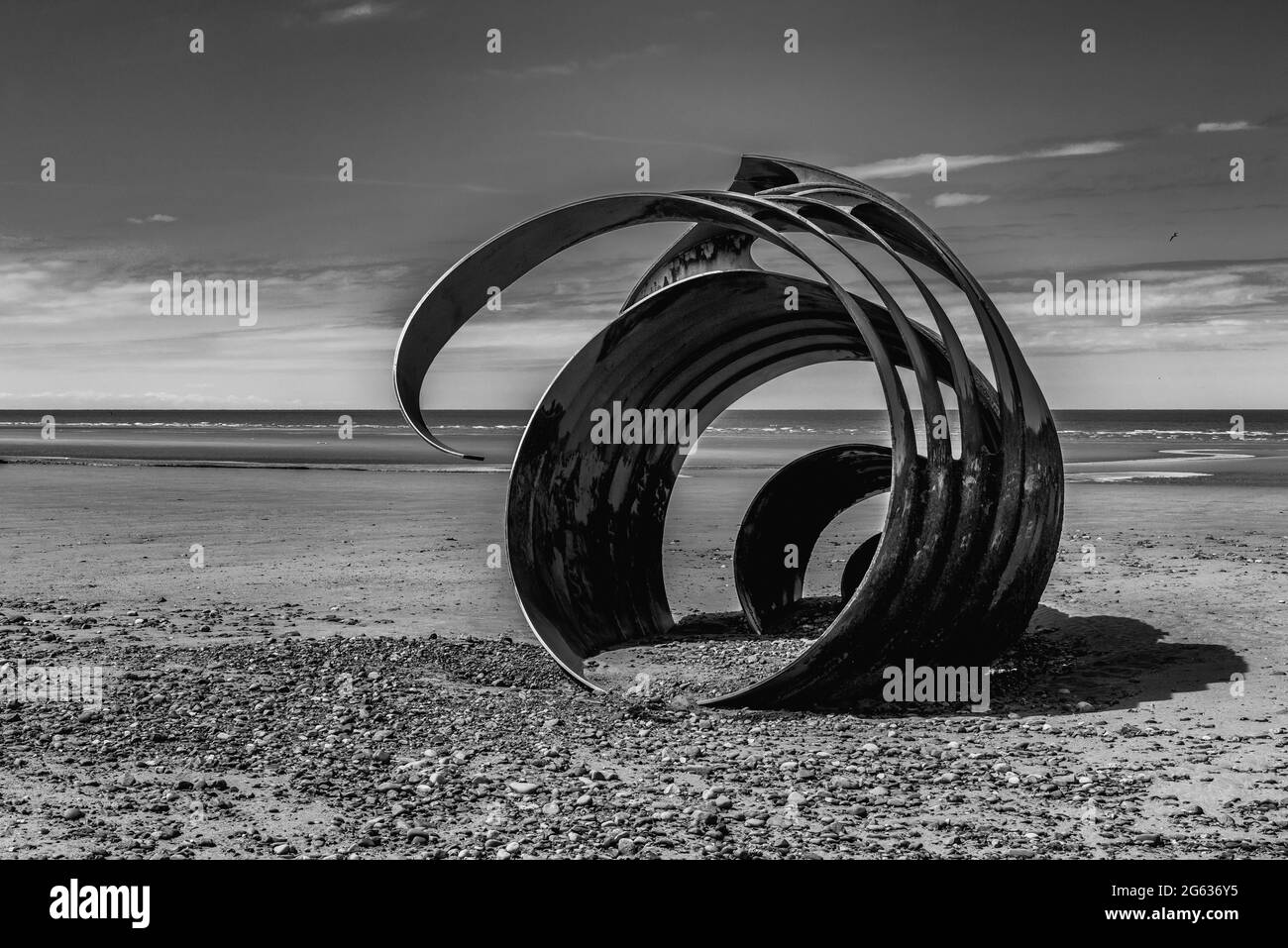 This sculpture in monochrome is known as Mary's Shell is located on the ...