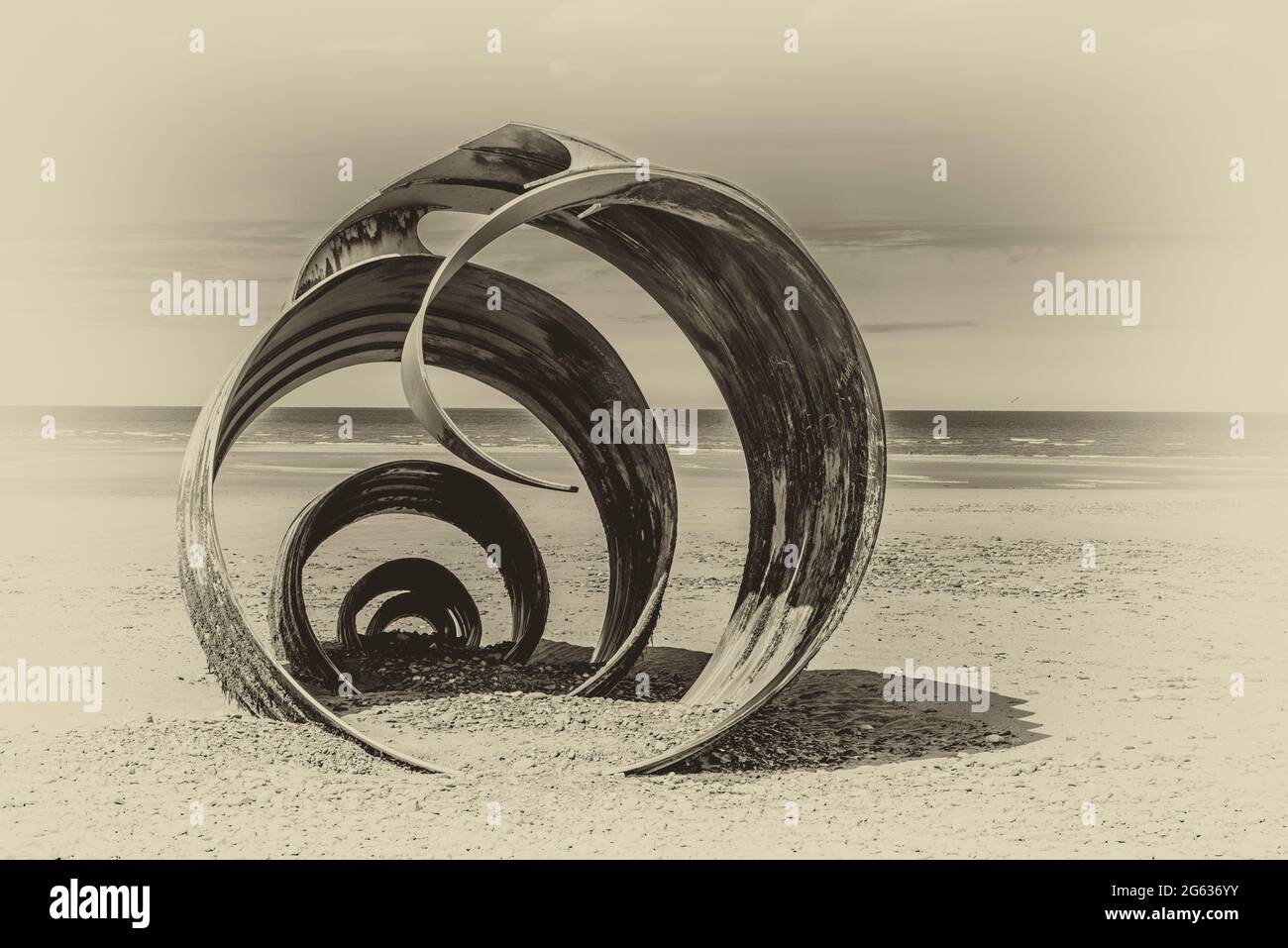 This sculpture in monochrome is known as Mary's Shell is located on the ...