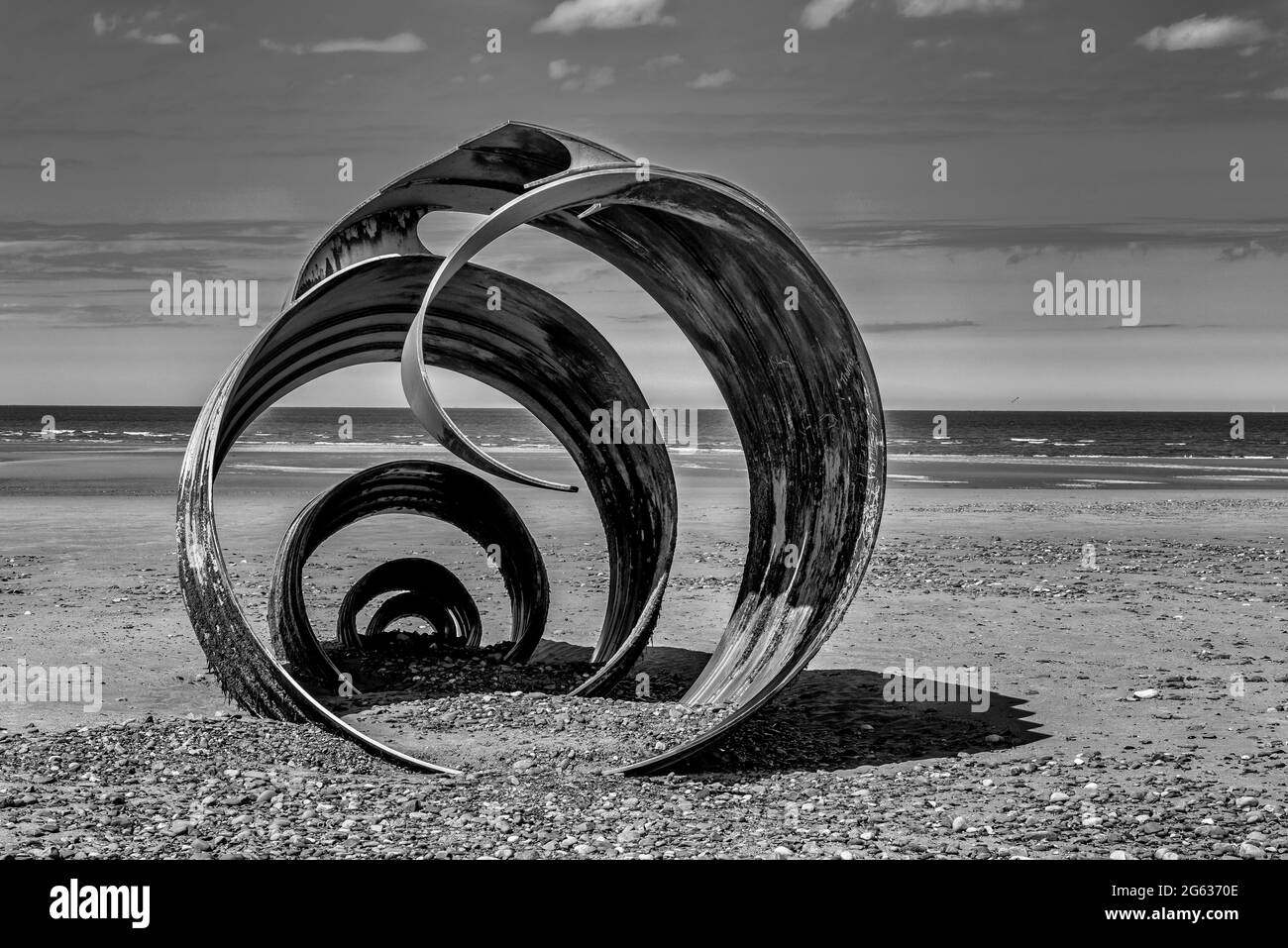This sculpture in monochrome is known as Mary's Shell is located on the ...