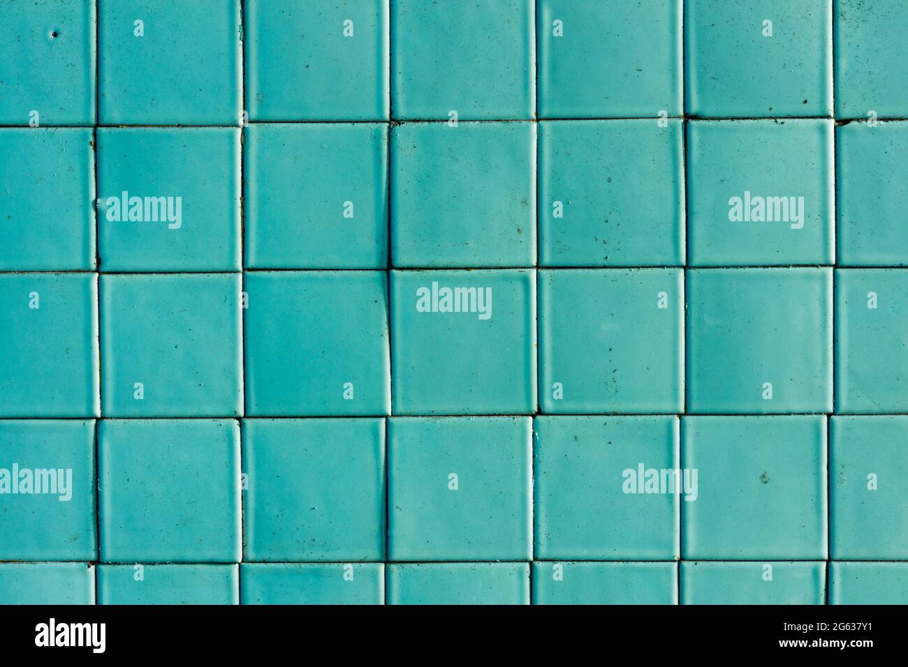 Wall of old square tiles blue. background for design. High quality ...