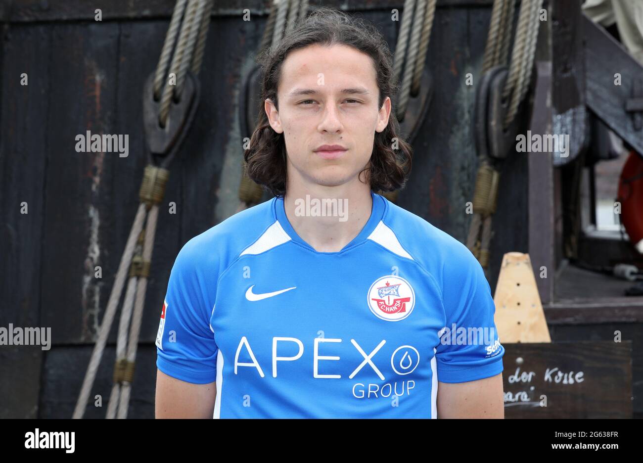 Wismar, Germany. 01st July, 2021. Gian Luca Schulz at the photo session ...