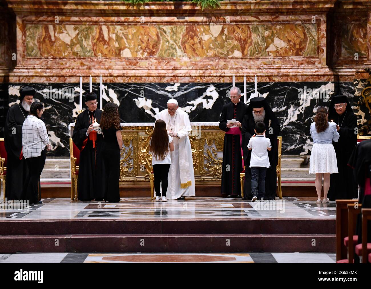 Pope Francis, Syrian Orthodox Patriarch Ignatius Aphrem II, the ...