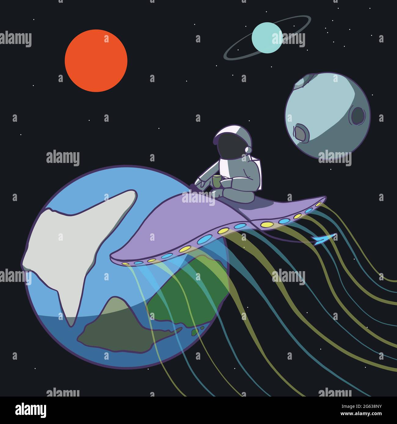 Space for earth Stock Vector Images - Alamy