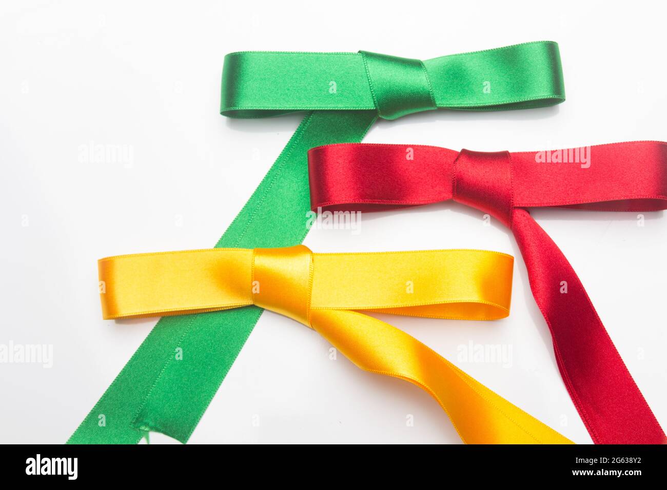 Shiny fabric bows with a soft texture and bright, vivid colours. Bows ...