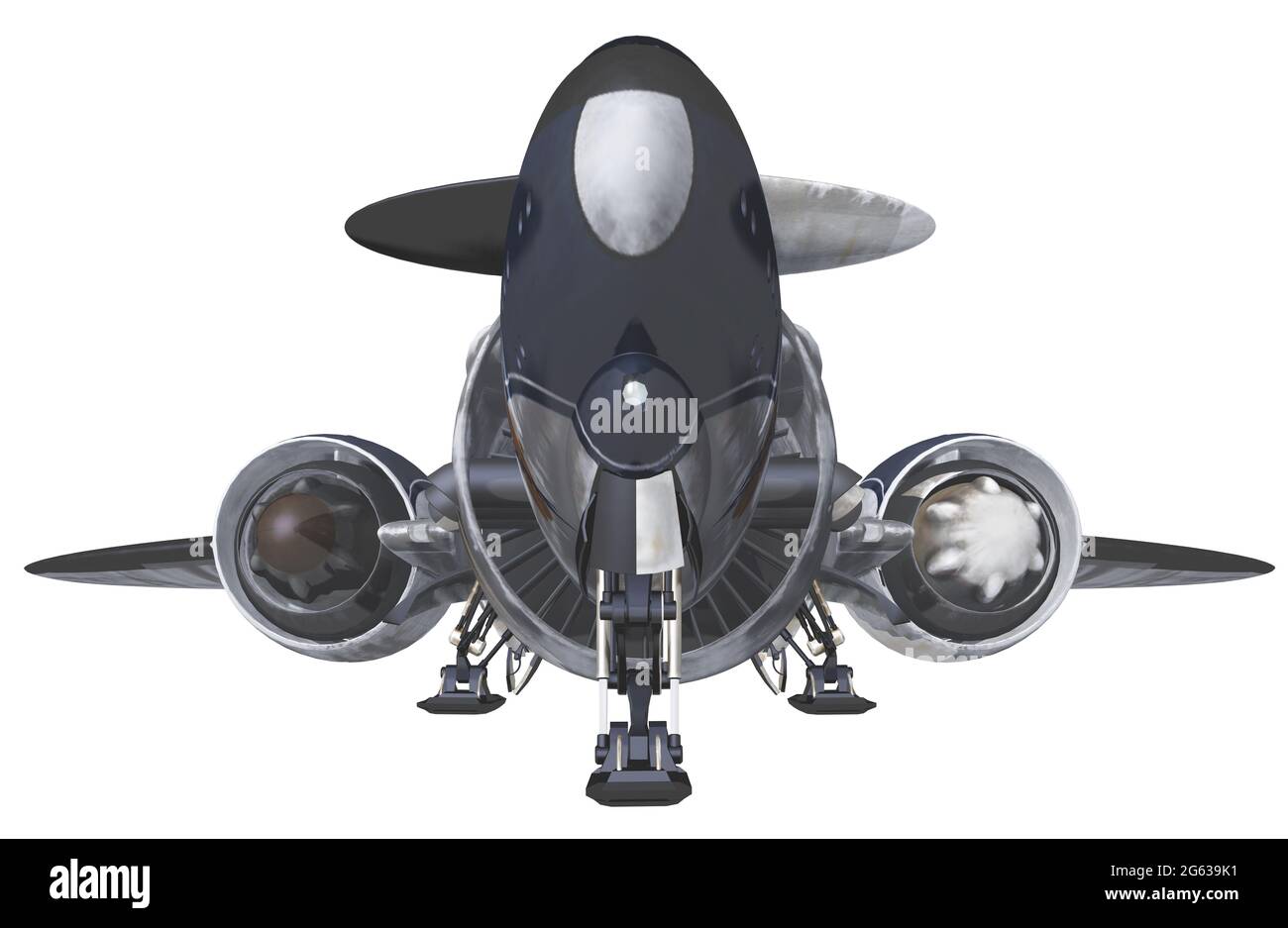 Front view of a space shuttle isolated on white background Stock Photo ...