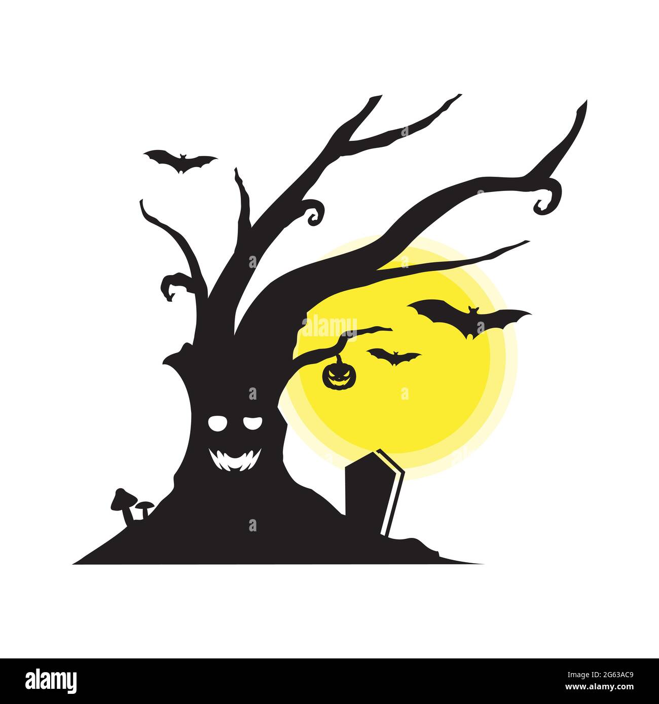 Spooky Halloween Tree Clipart