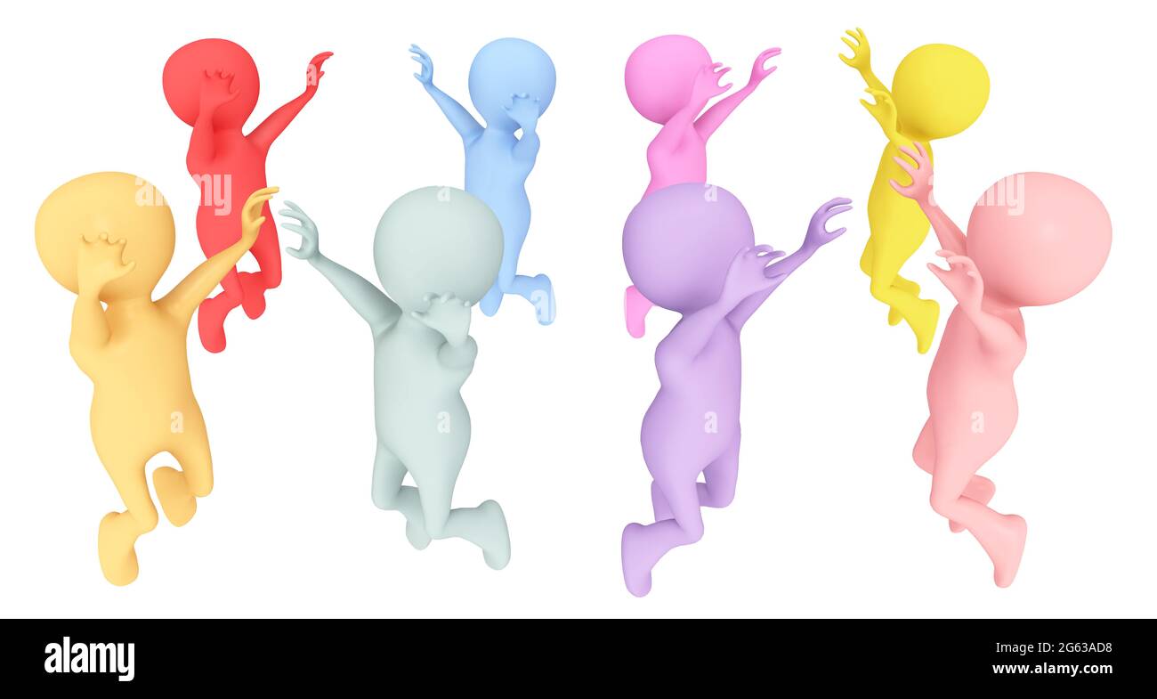 Character hopping Cut Out Stock Images & Pictures - Alamy