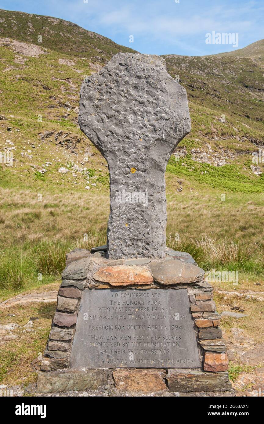 Doolough Famine Memorial, Doolough Valley, R335, Connemara, Mayo ...
